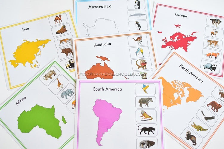 Montessori Inspired Animal Continents Activity Sheets – Pinay ...