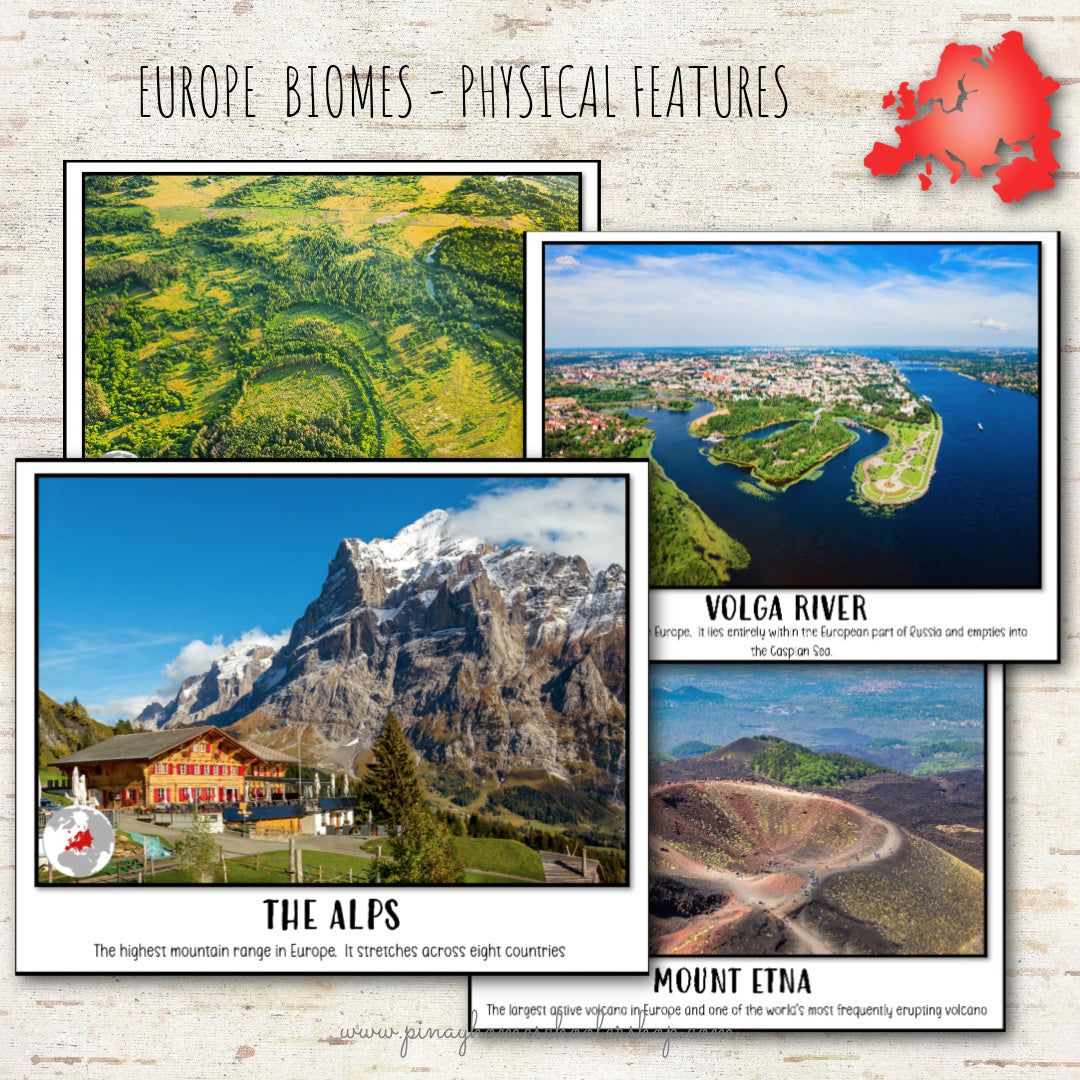 Europe Biomes and Physical Features - Montessori Inspired – Pinay ...