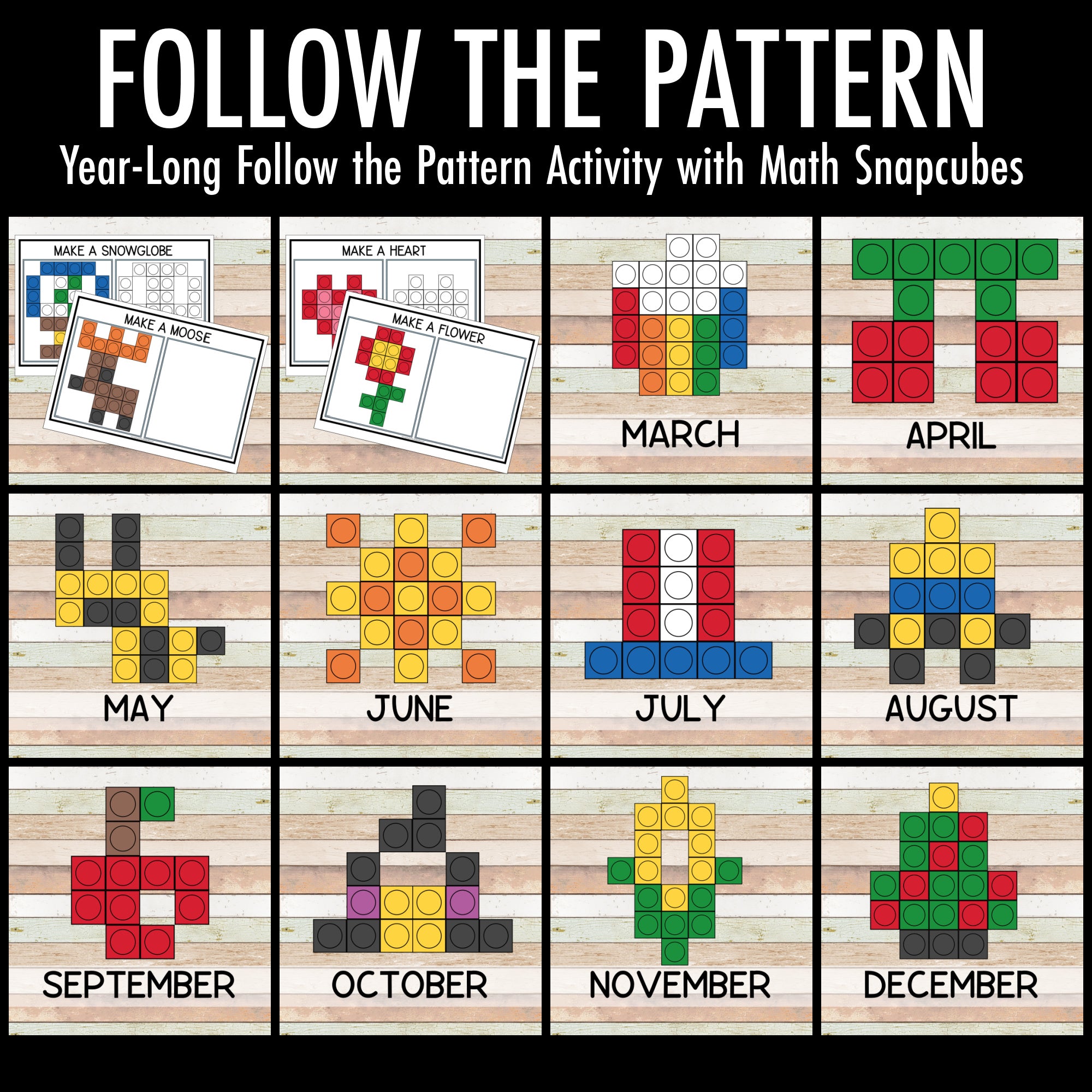 Year-Long Follow the Pattern Mats Growing Bundle – Pinay Homeschooler Shop
