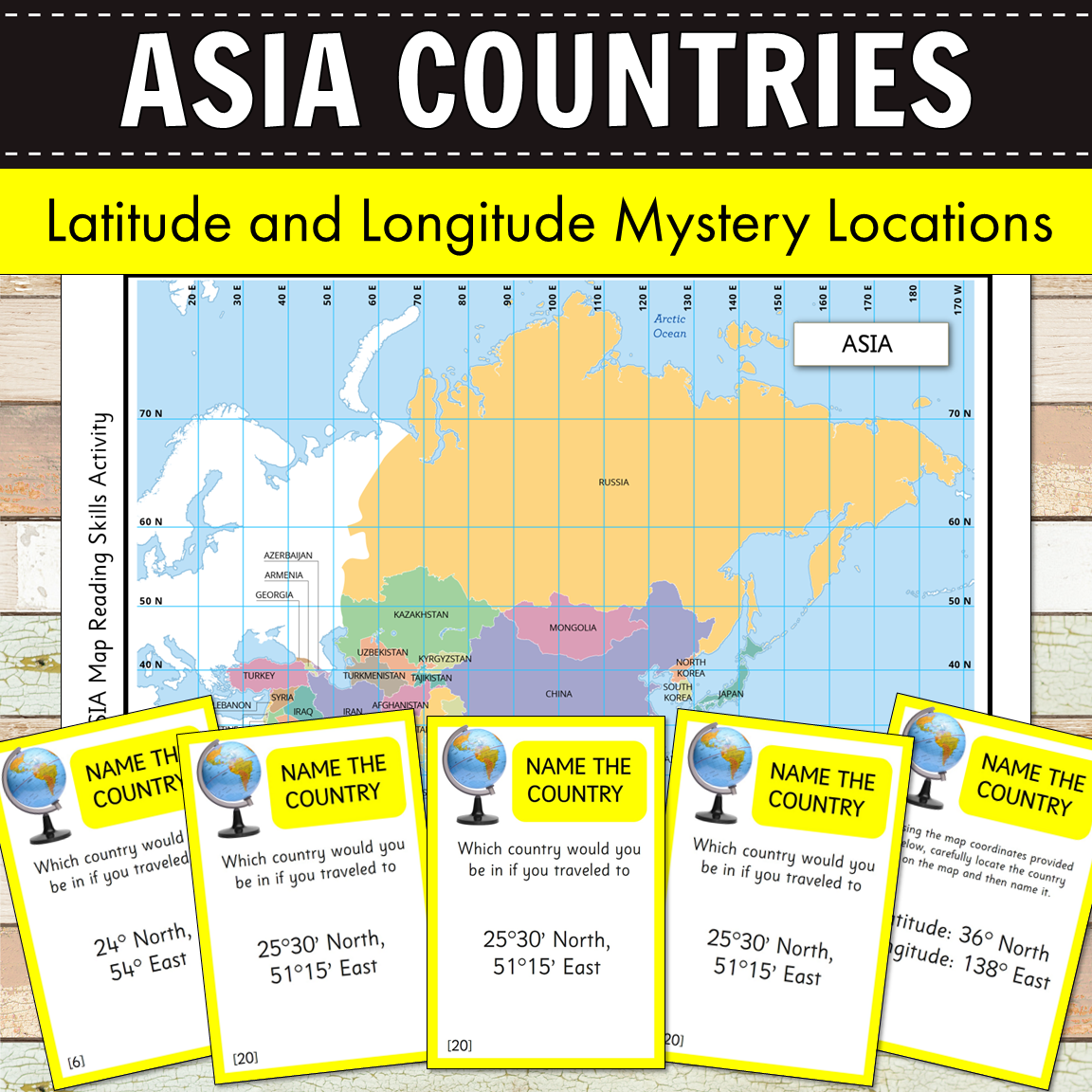 Asia Mystery Locations - Longitude and Latitude – Pinay Homeschooler Shop