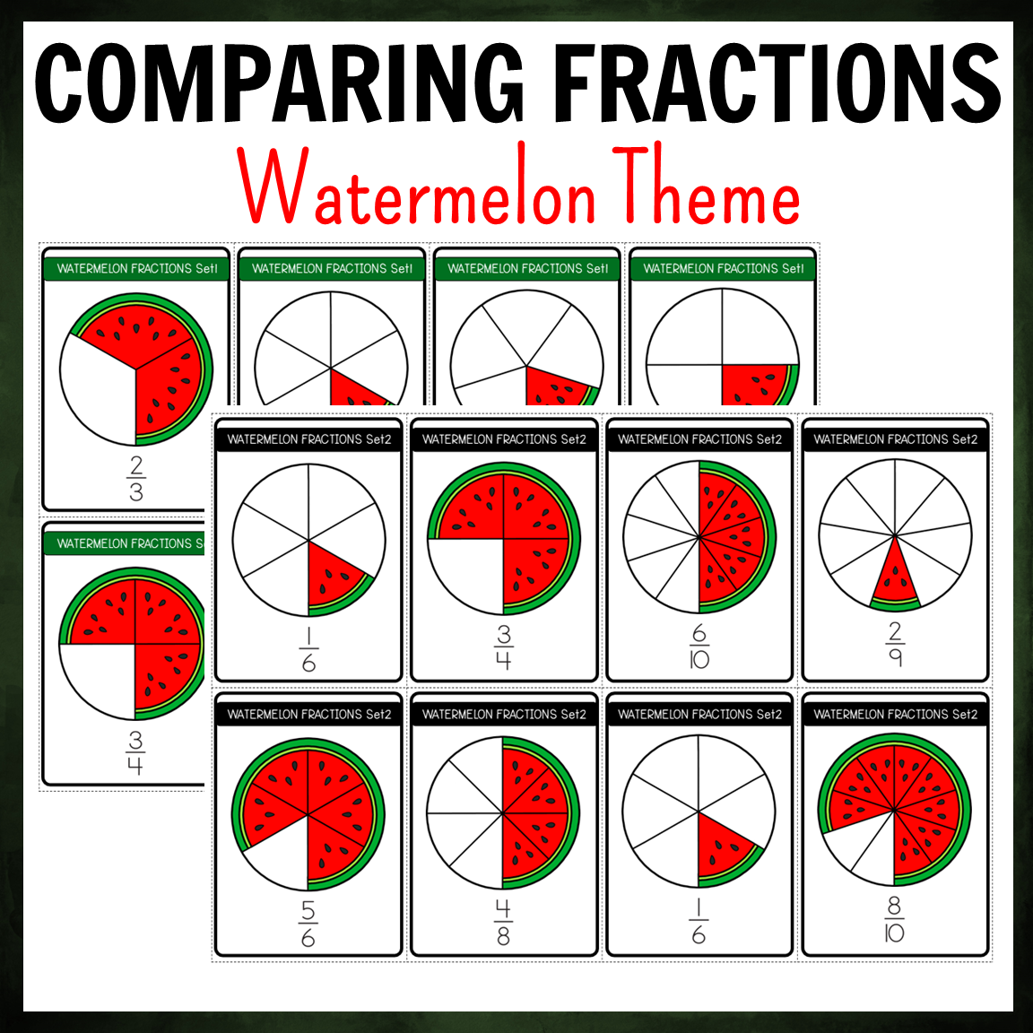 Comparing Fractions Watermelon Theme – Pinay Homeschooler Shop