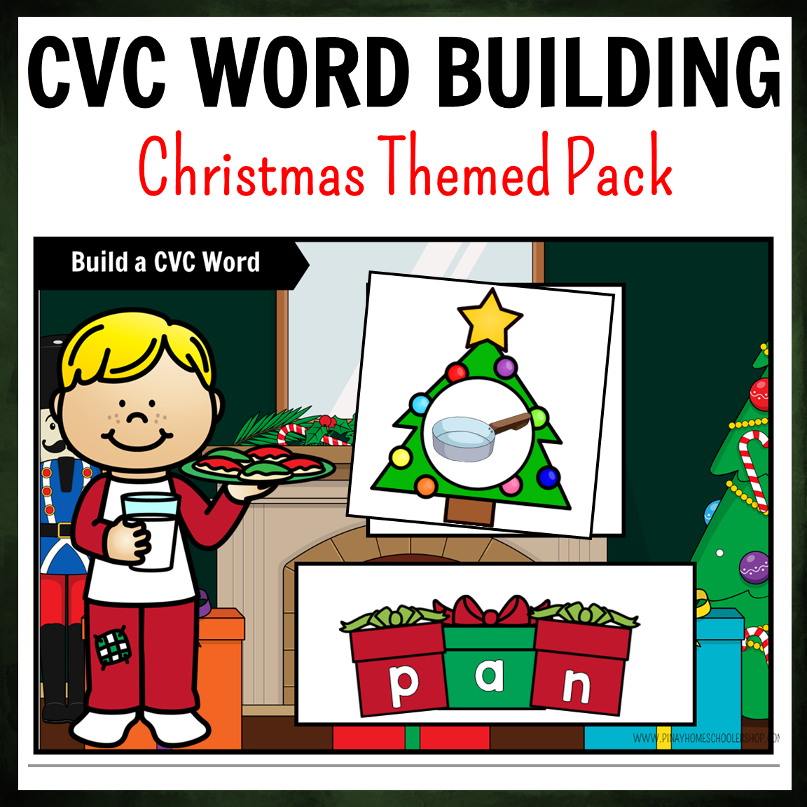 Christmas Themed CVC Word Building Pack – Pinay Homeschooler Shop