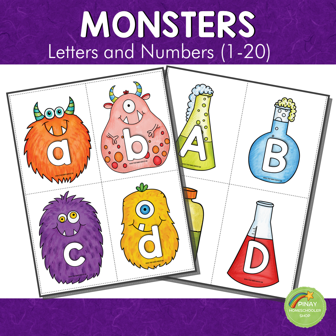Monster Halloween Letter and Number Cards – Pinay Homeschooler Shop