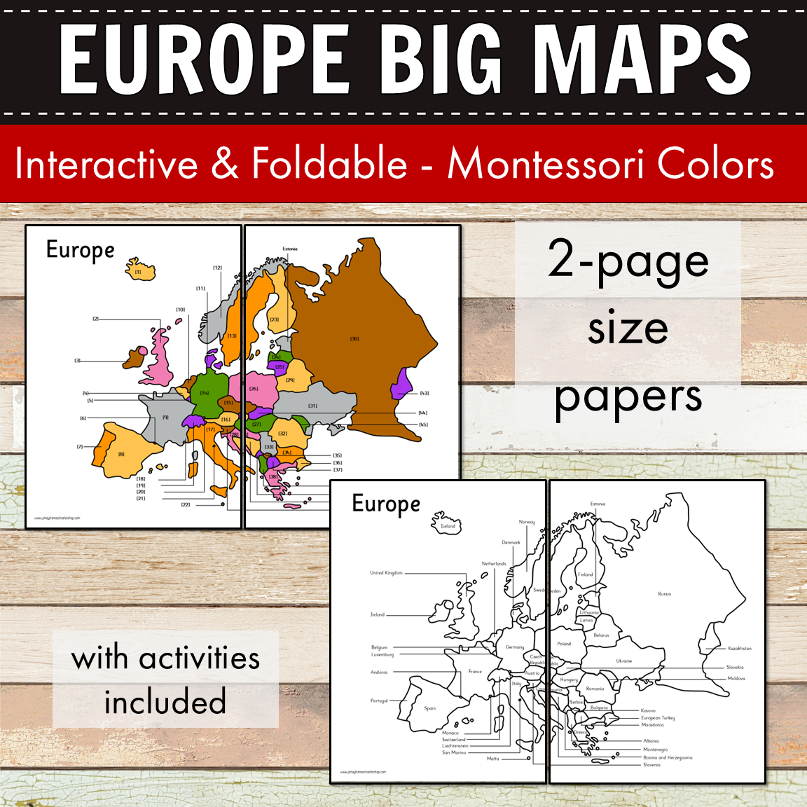 Montessori Maps of Europe - BIG Foldable Interactive Maps – Pinay ...