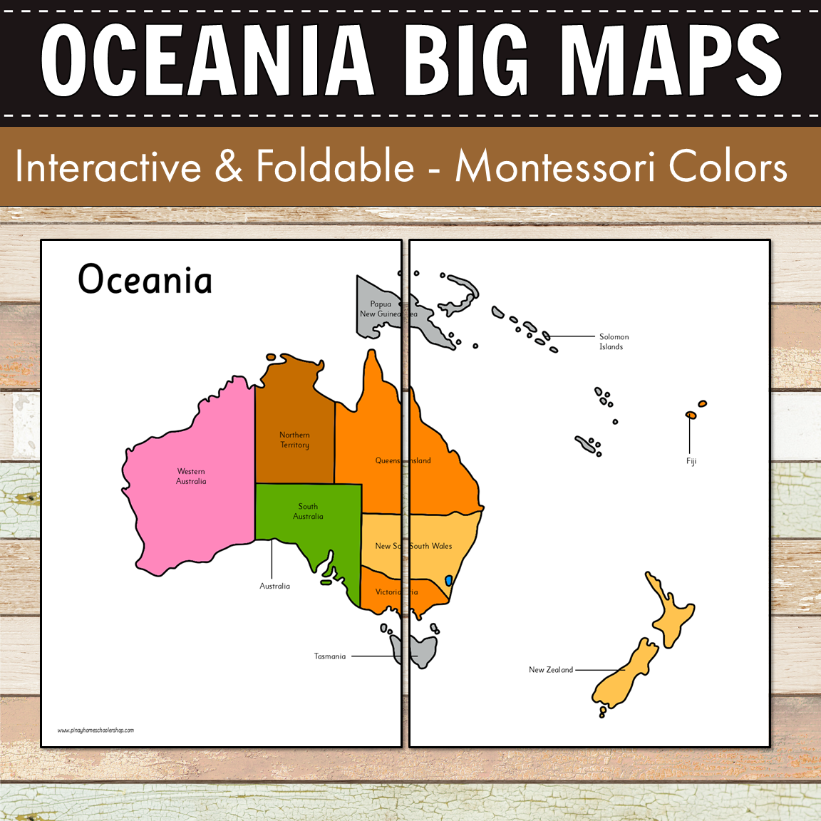 Montessori Maps of Oceania - BIG Foldable Interactive Maps – Pinay ...