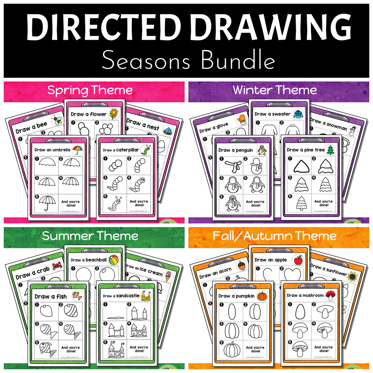 Seasons Directed Drawing BUNDLE – Pinay Homeschooler Shop