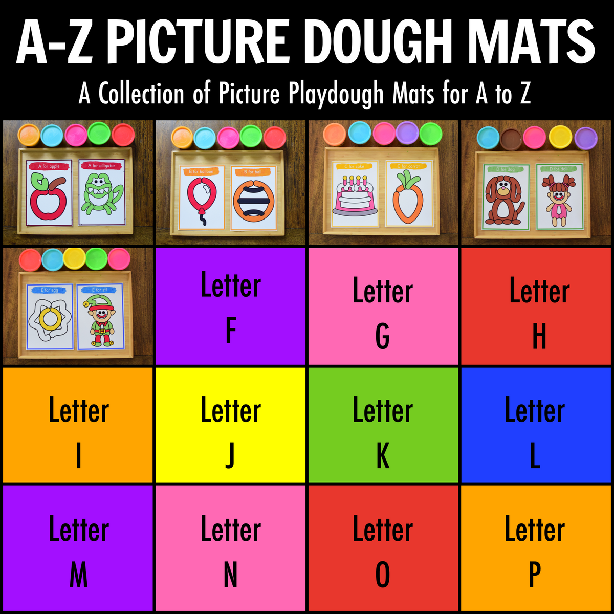 Playdough Picture Mats from A to Z - COMPLETE – Pinay Homeschooler Shop