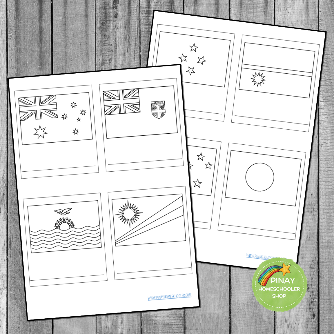 Oceania Australia Flags Montessori 3 Part Cards – Pinay Homeschooler Shop