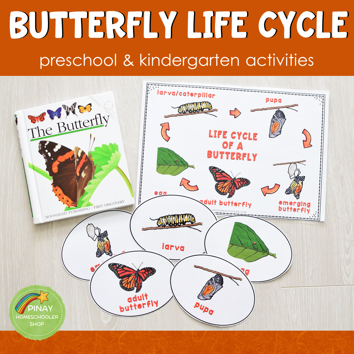 Butterfly Life Cycle Activity Set -Preschool & Kindergarten Science Ce ...