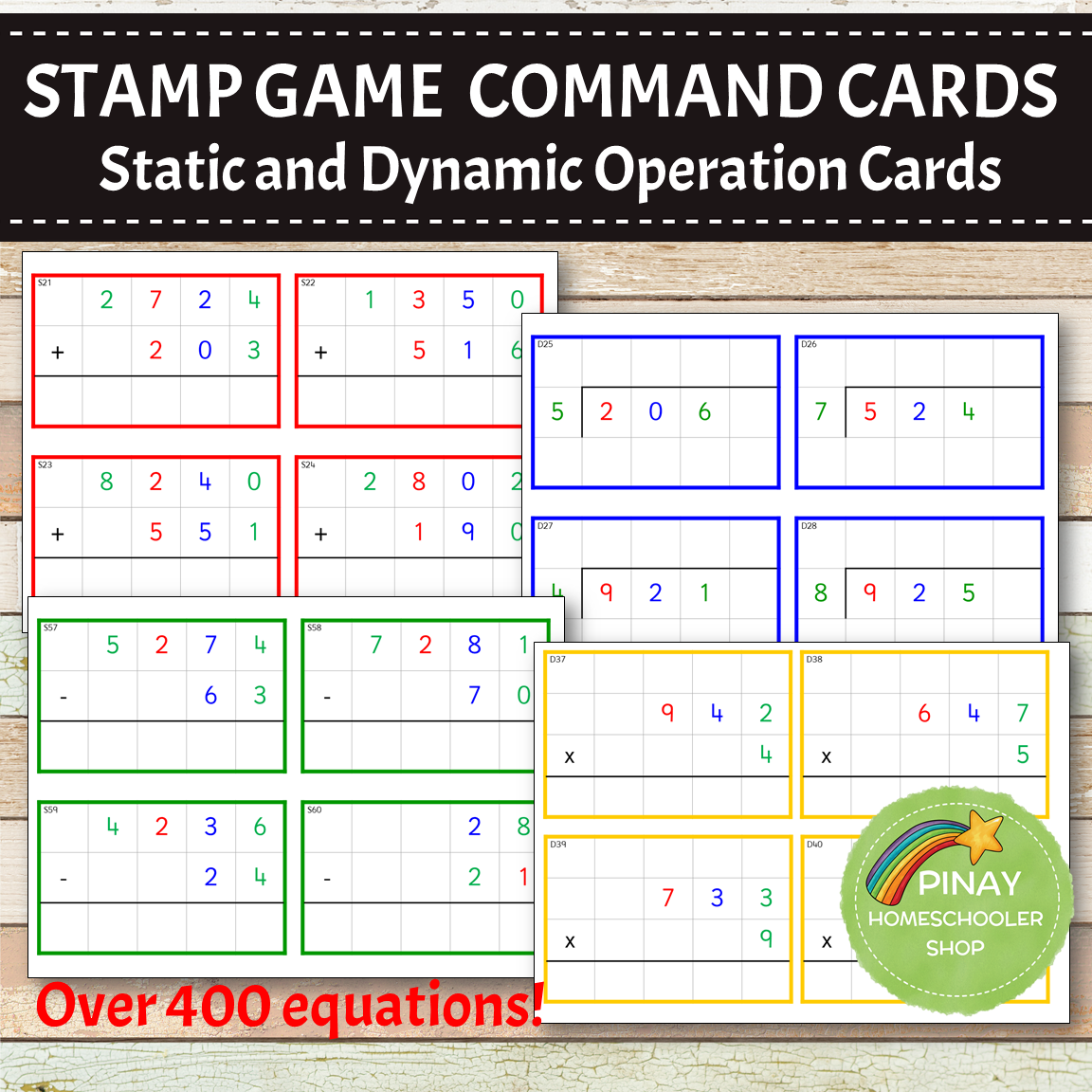 Montessori Stamp Game Command Cards BUNDLE – Pinay Homeschooler Shop