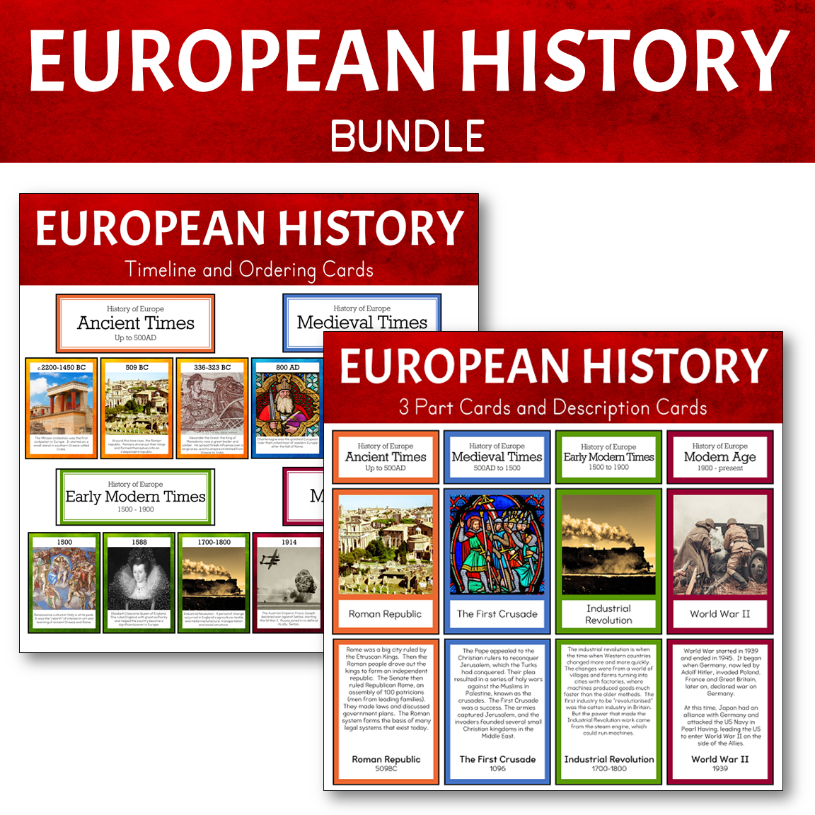 Timeline of European History - BUNDLE – Pinay Homeschooler Shop