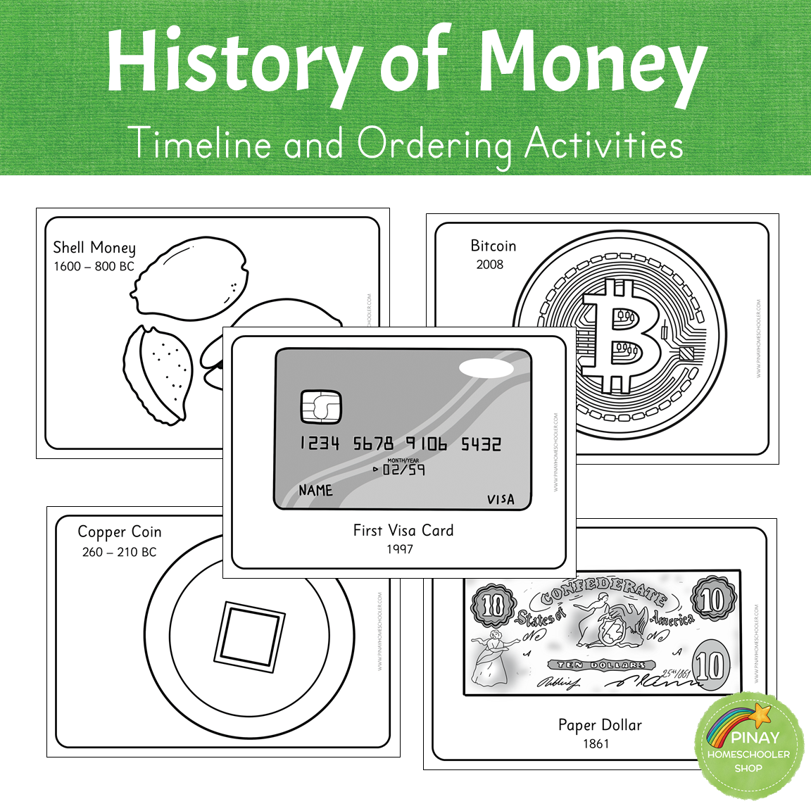 History of Money - Timeline and Ordering Activities – Pinay ...