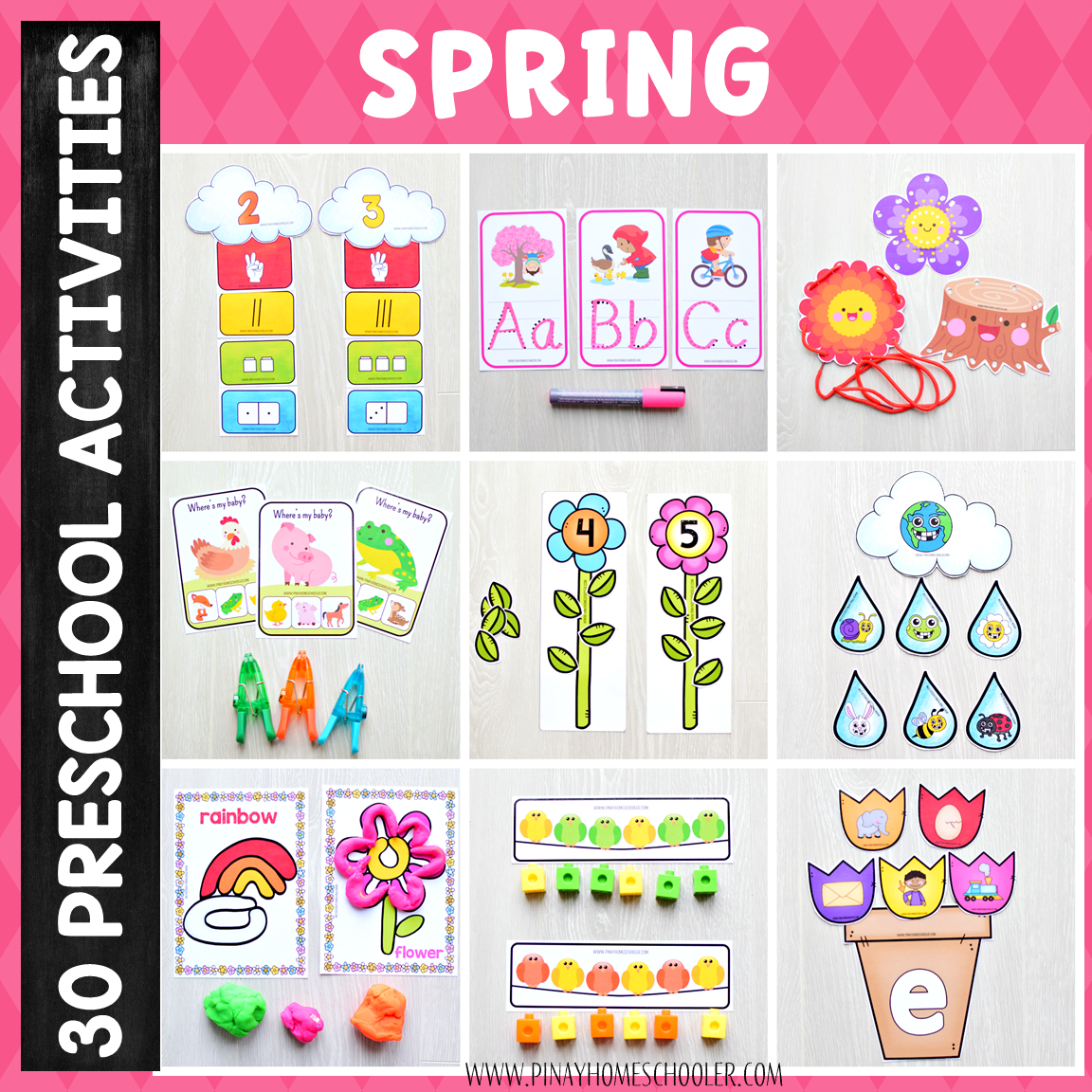 Spring Preschool Math and Literacy Pack – Pinay Homeschooler Shop