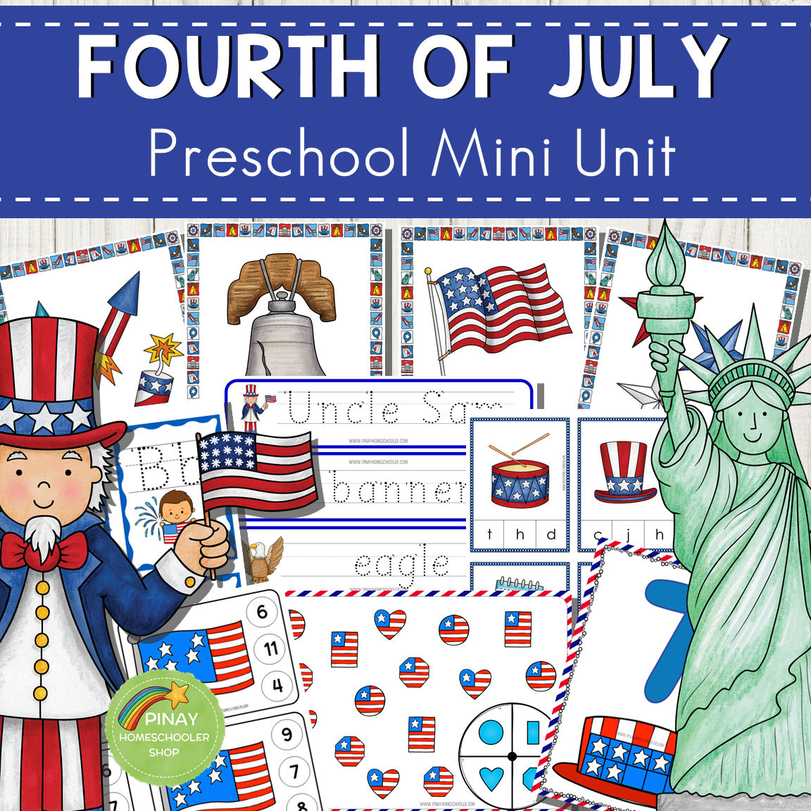 4th of July Preschool and Kindergarten Mini Unit Activities – Pinay ...