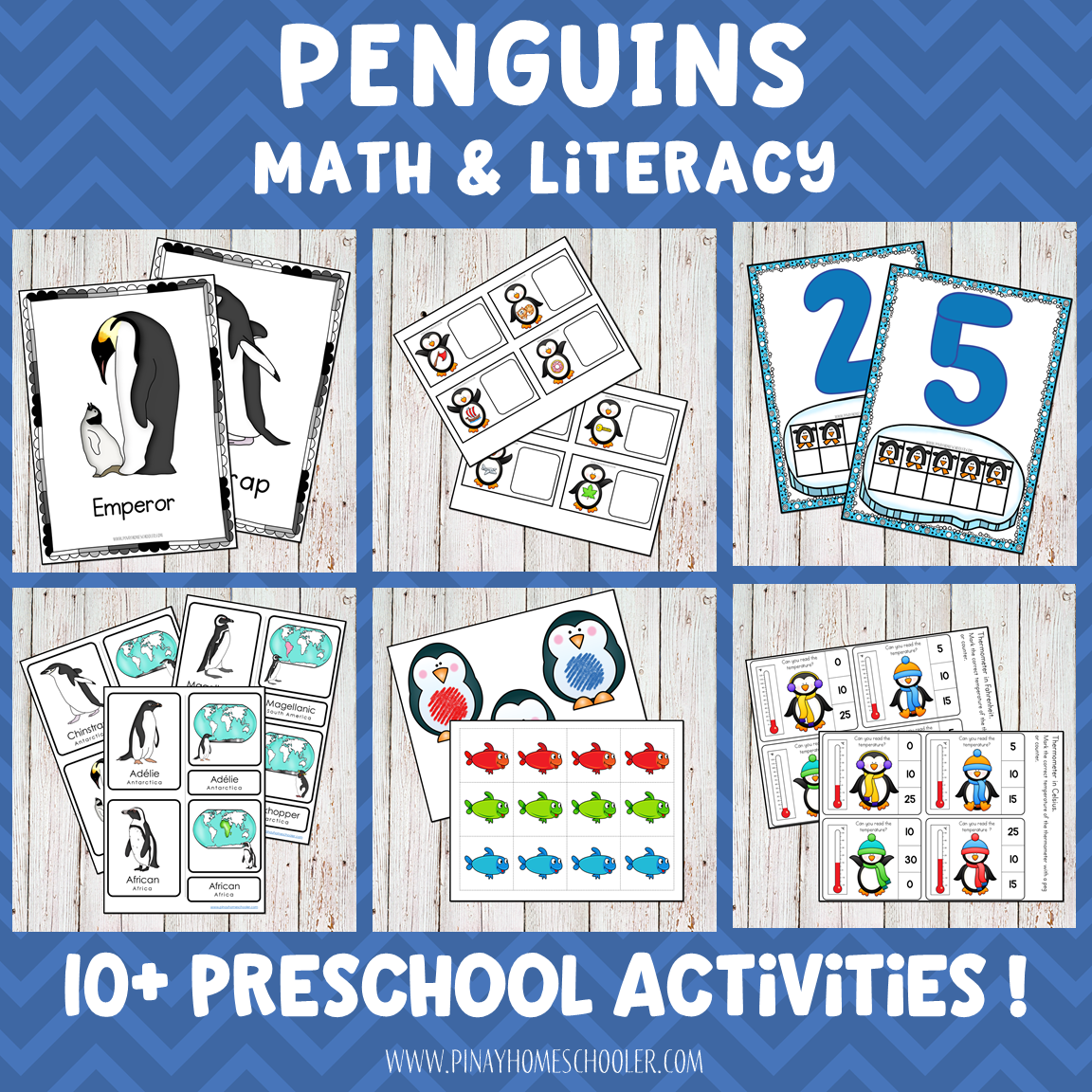 Penguins Preschool Math and Literacy Mini Unit – Pinay Homeschooler Shop