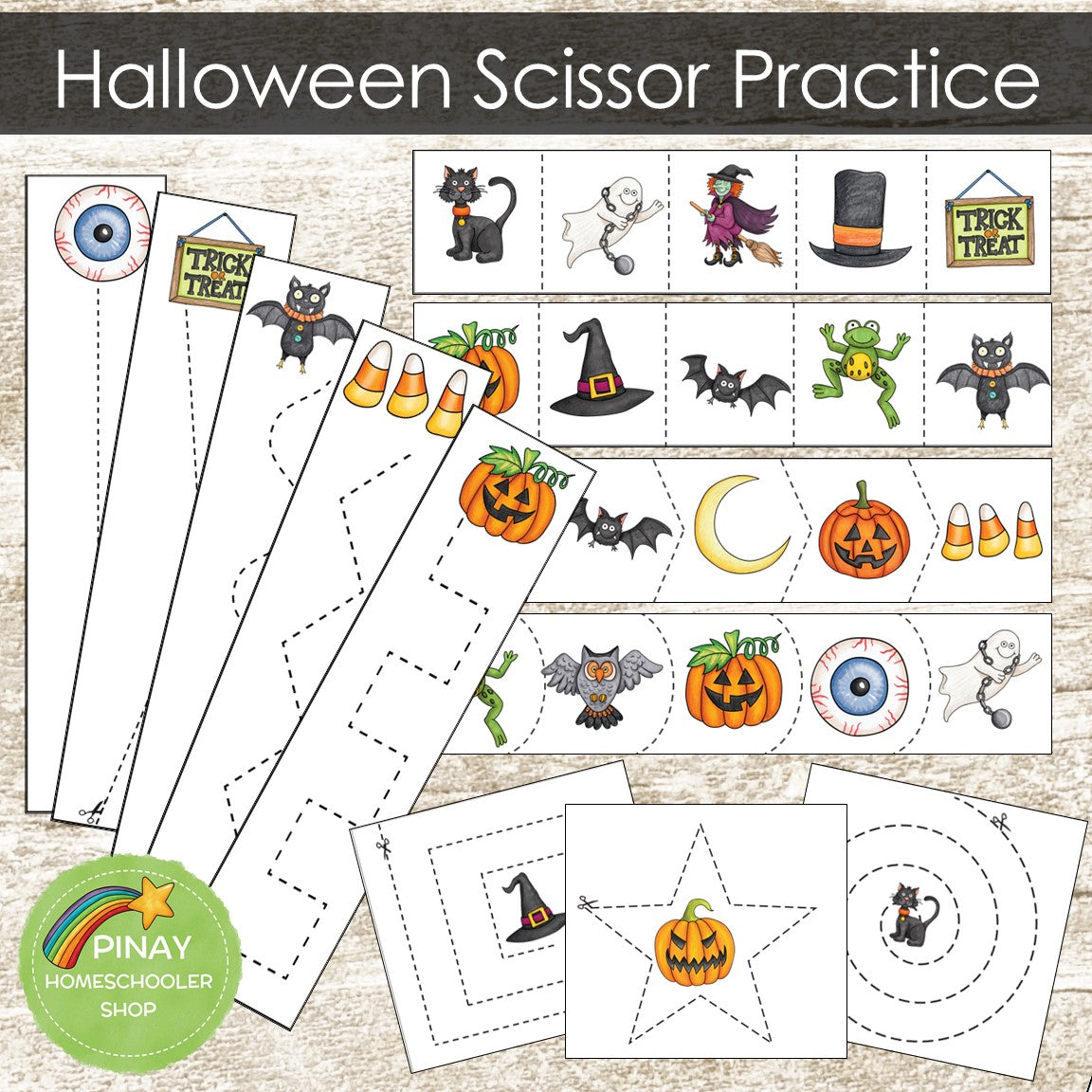 Scissor Skills Worksheets Halloween