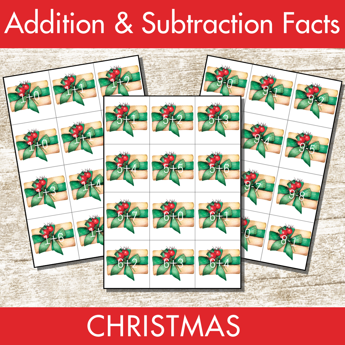 Christmas Addition and Subtraction Facts Fluency 1-12 Center – Pinay ...