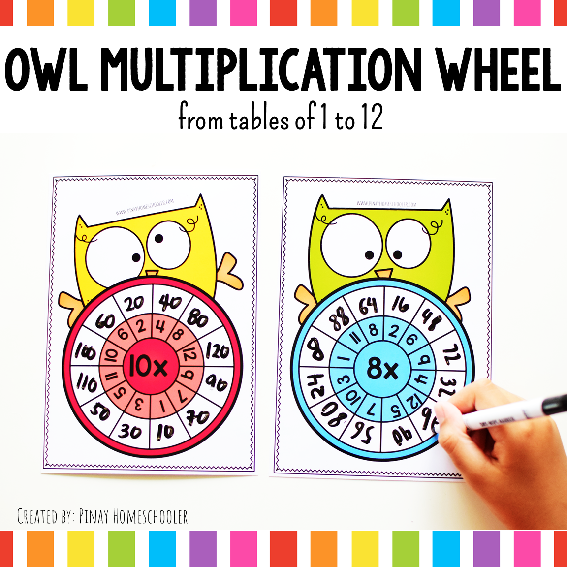 Owl Multiplication Wheel – Pinay Homeschooler Shop