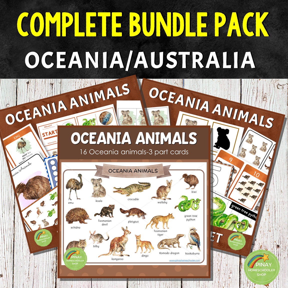 Montessori Oceania Animals Complete BUNDLE Pack – Pinay Homeschooler Shop