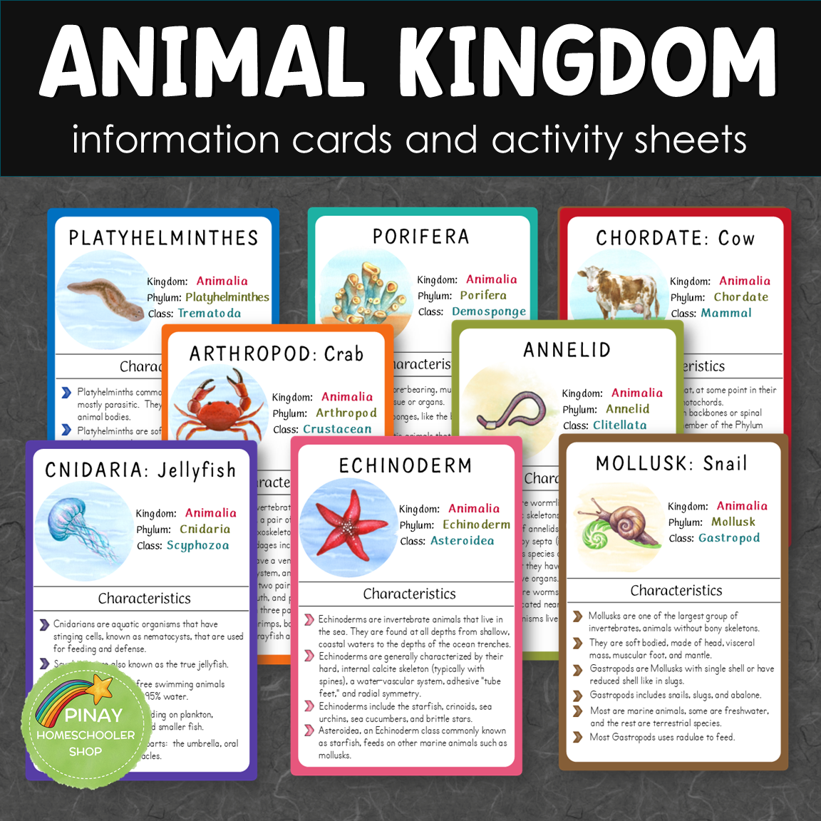 Animal Kingdom Information Cards and Activity Sheets – Pinay ...