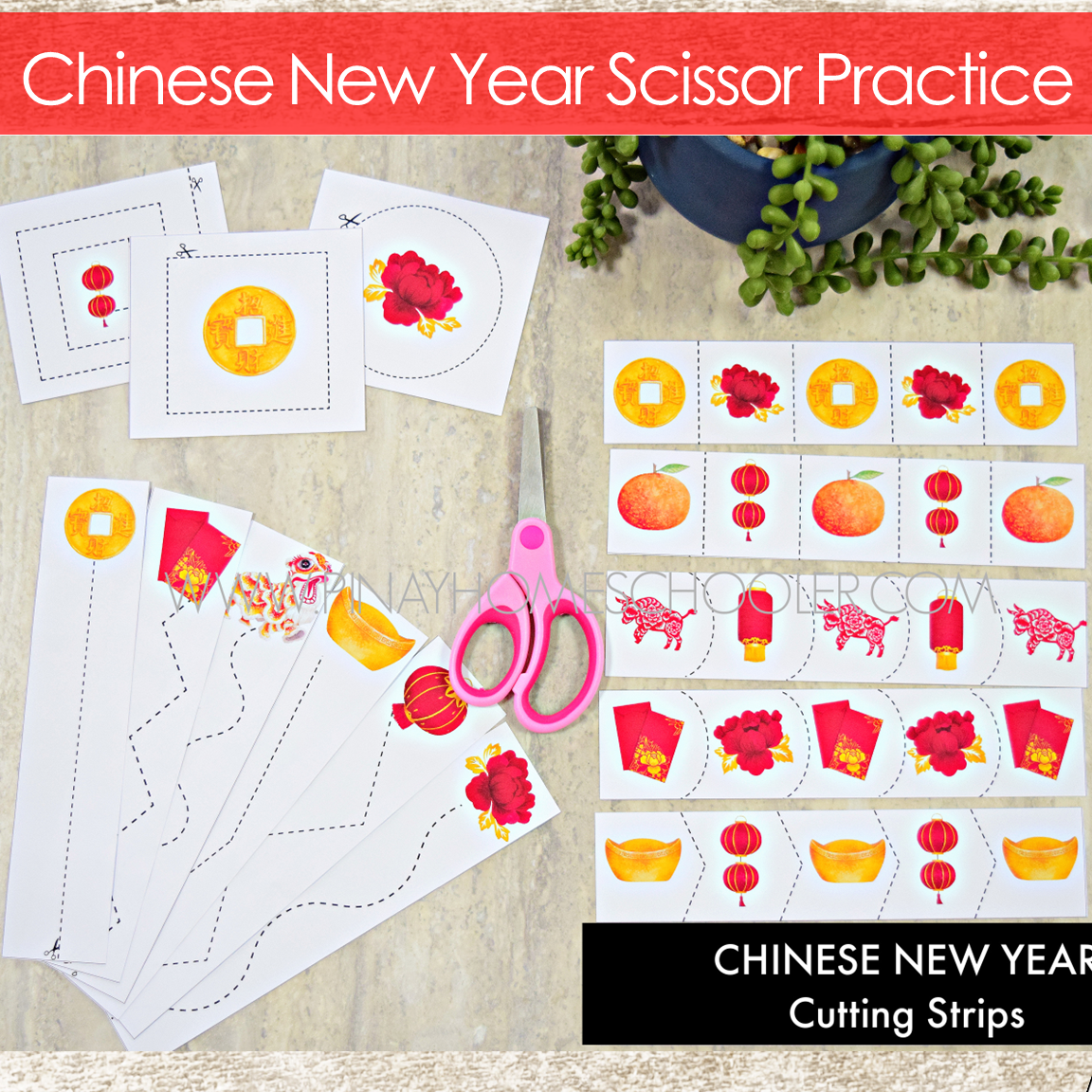 Chinese New Year Scissor Skills Cutting Strips – Pinay Homeschooler Shop