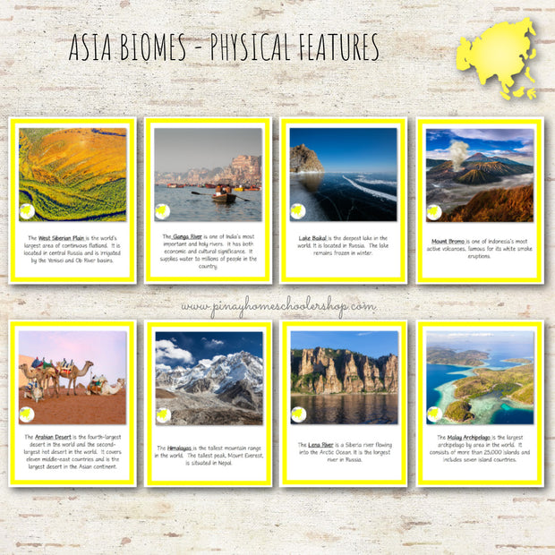 Asia Biomes and Physical Features - Montessori Inspired – Pinay ...
