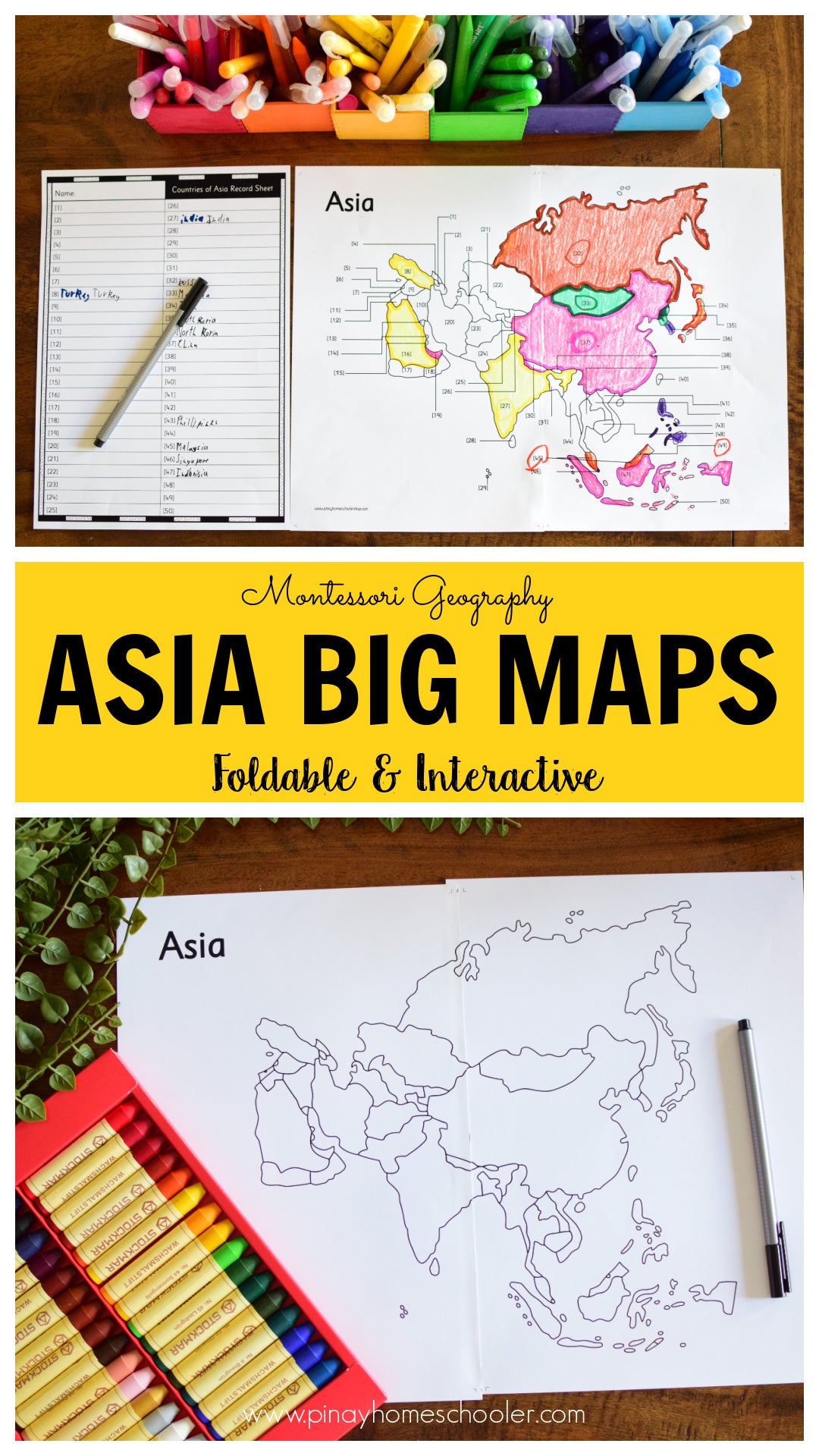 Montessori Maps of Asia - BIG Foldable Interactive Maps – Pinay ...