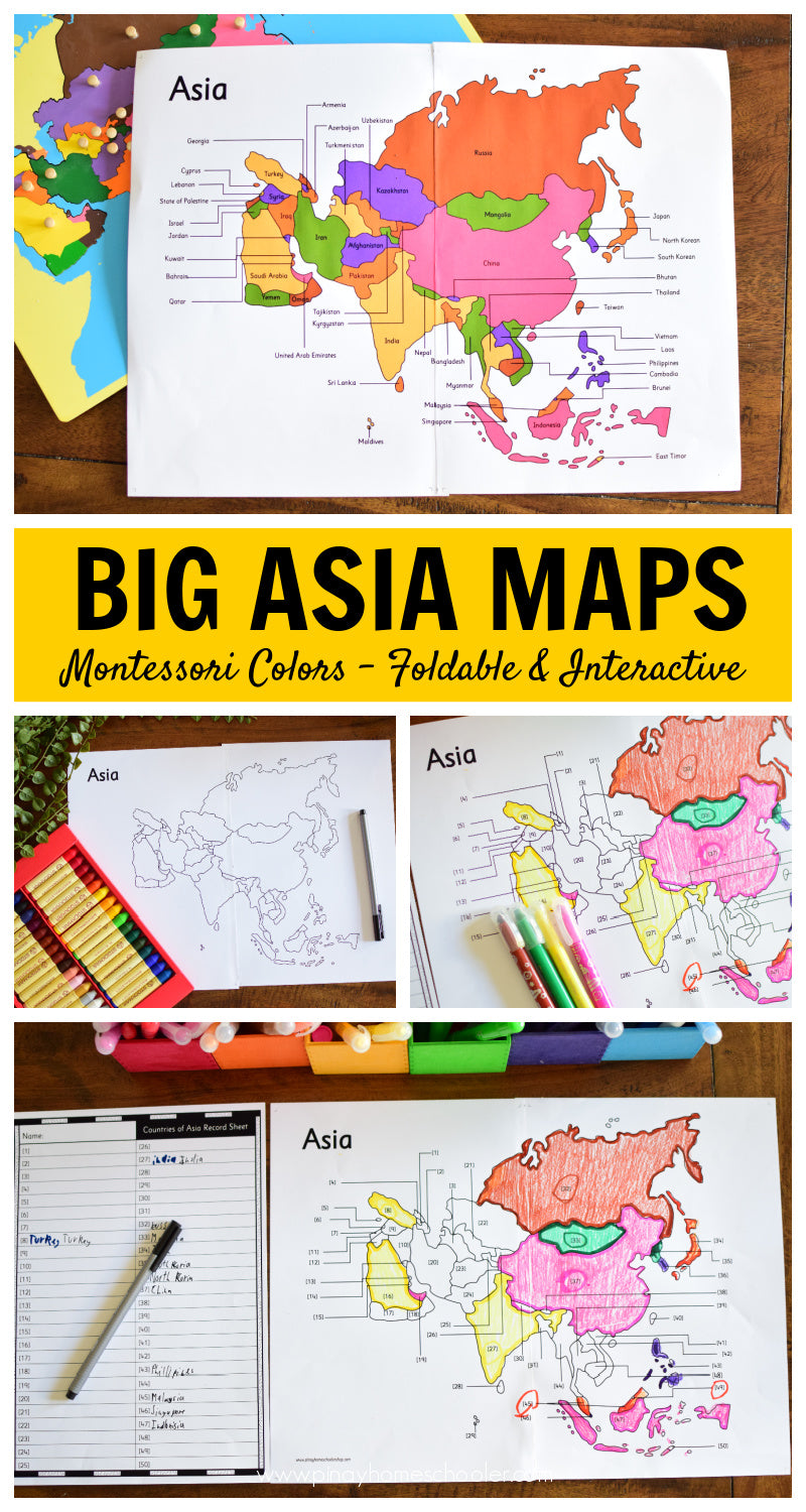 Montessori Maps of Asia - BIG Foldable Interactive Maps – Pinay ...
