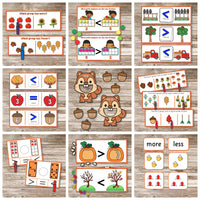 Comparing Numbers - Greater than or Less than Autumn Theme – Pinay ...