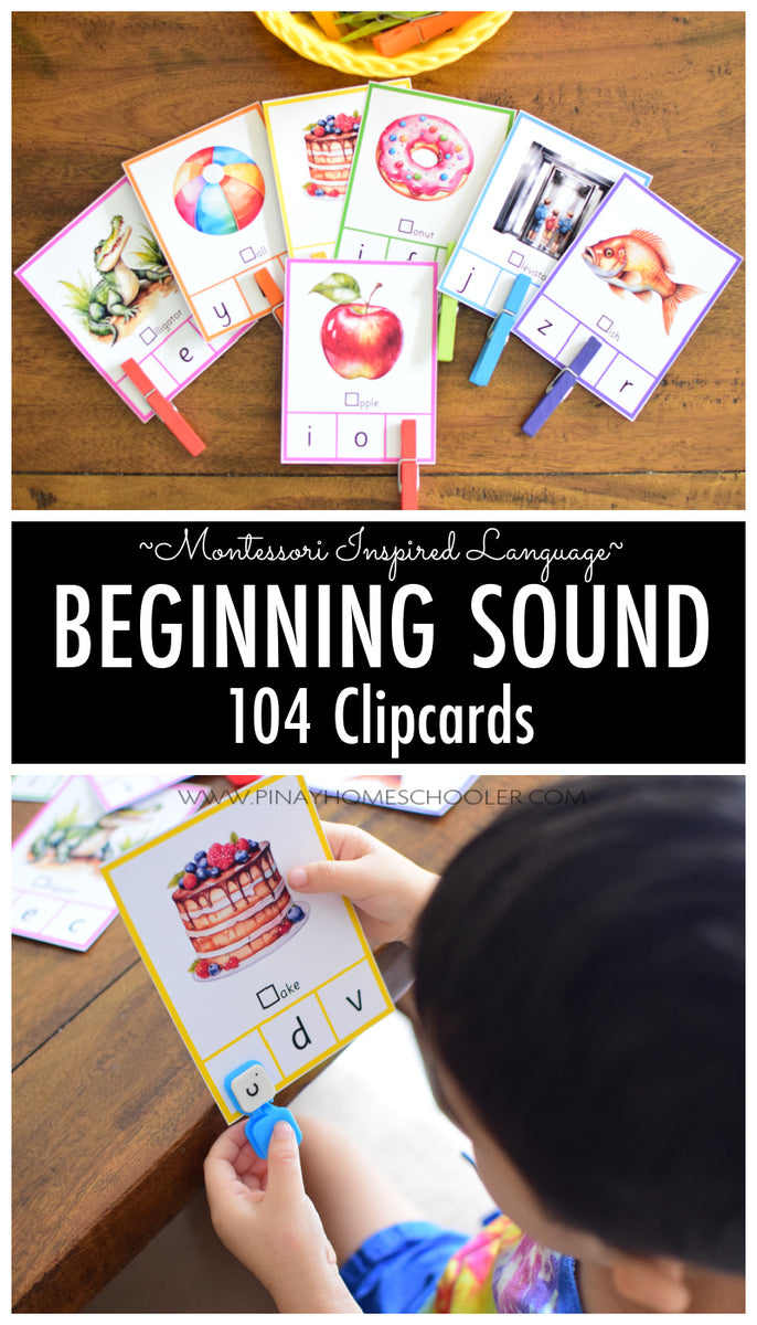 Beginning Letter Clipcards – Pinay Homeschooler Shop