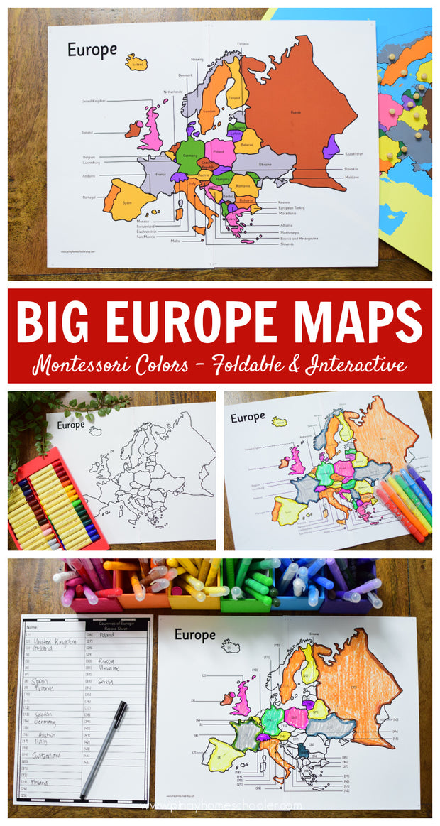 Montessori Maps of Europe - BIG Foldable Interactive Maps – Pinay ...