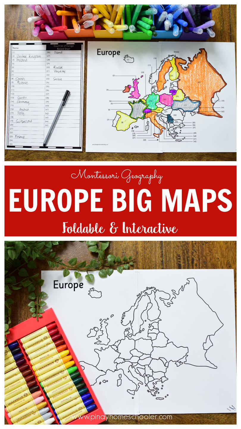 Montessori Maps of Europe - BIG Foldable Interactive Maps – Pinay ...