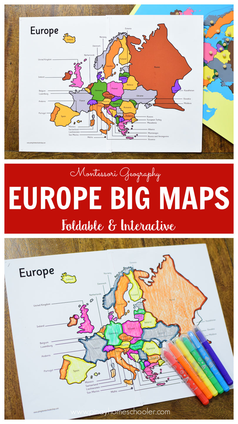 Montessori Maps of Europe - BIG Foldable Interactive Maps – Pinay ...