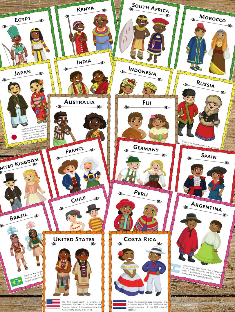 Multiculture Traditional Costume Cards – Pinay Homeschooler Shop