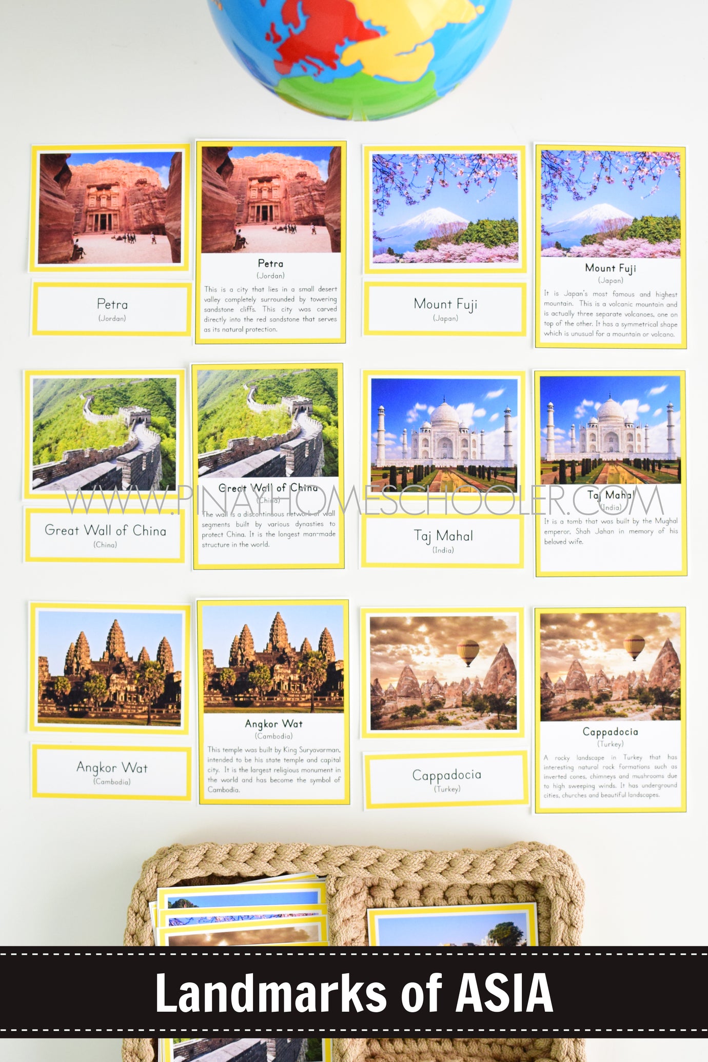 Landmarks of Asia Montessori 3 Part Cards – Pinay Homeschooler Shop