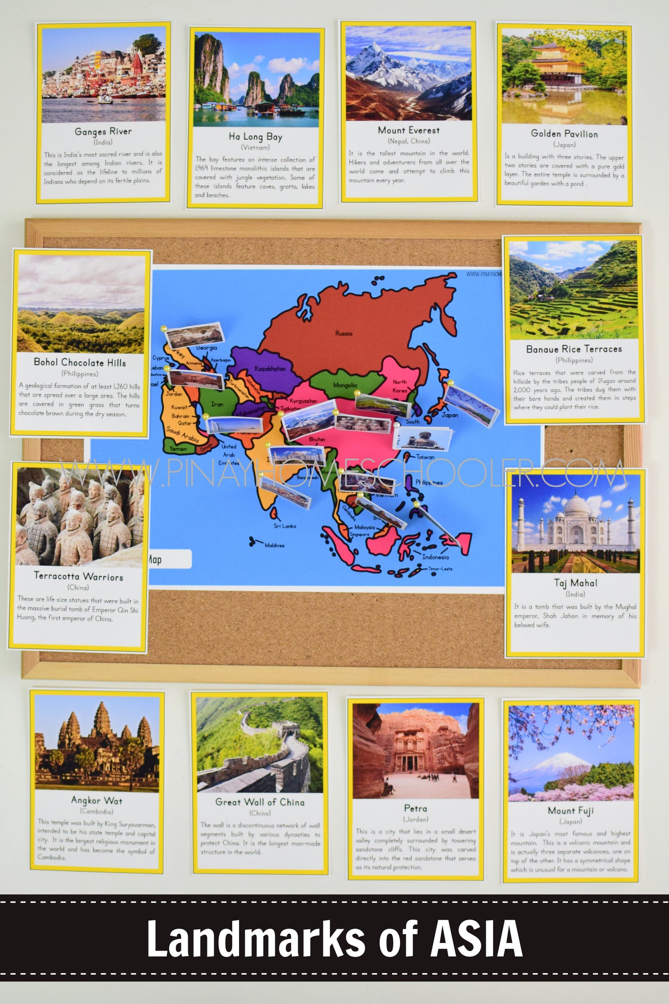 Landmarks of Asia Montessori 3 Part Cards – Pinay Homeschooler Shop