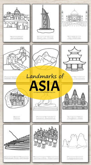 Landmarks of Asia Montessori 3 Part Cards – Pinay Homeschooler Shop