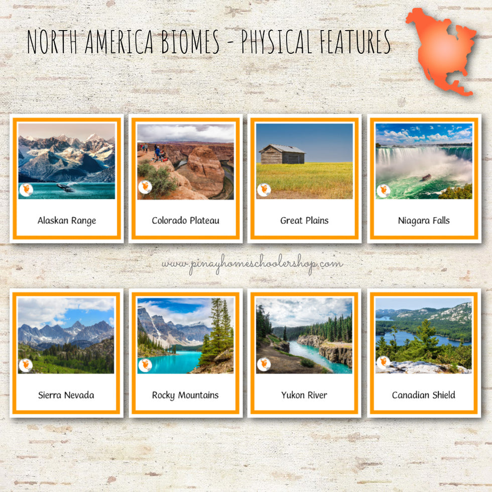 North America Biomes and Physical Features - Montessori Inspired ...