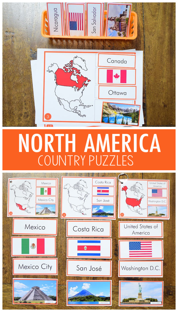 Montessori North America Country Facts Puzzles (EDITABLE) – Pinay ...