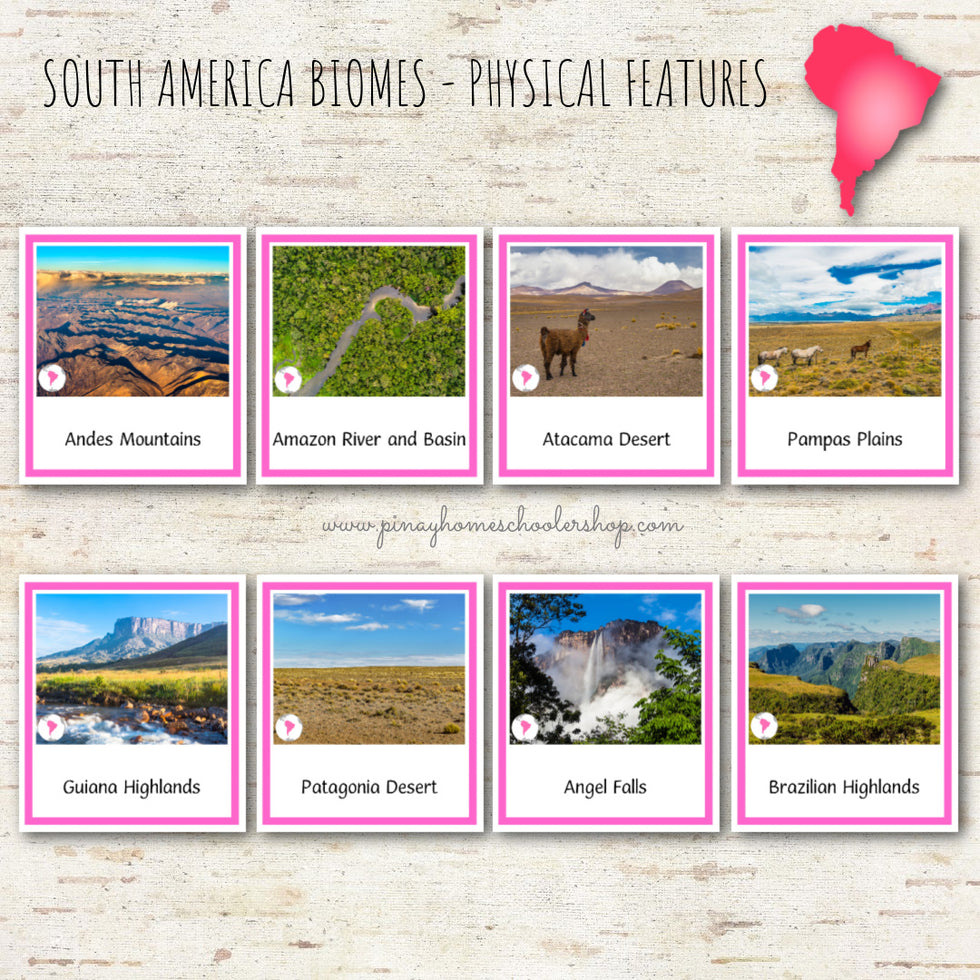 South America Biomes and Physical Features - Montessori Inspired ...