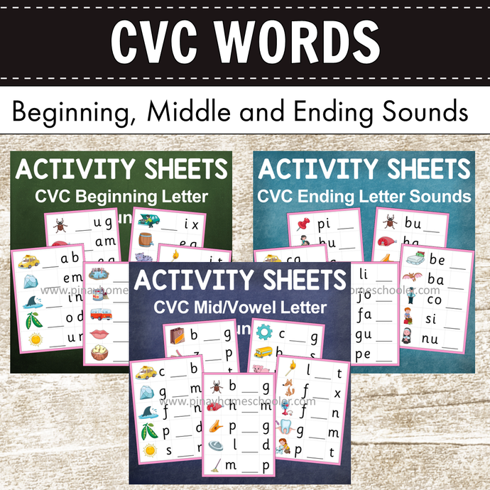 CVC Words - Letter Sounds Activity Sheets – Pinay Homeschooler Shop