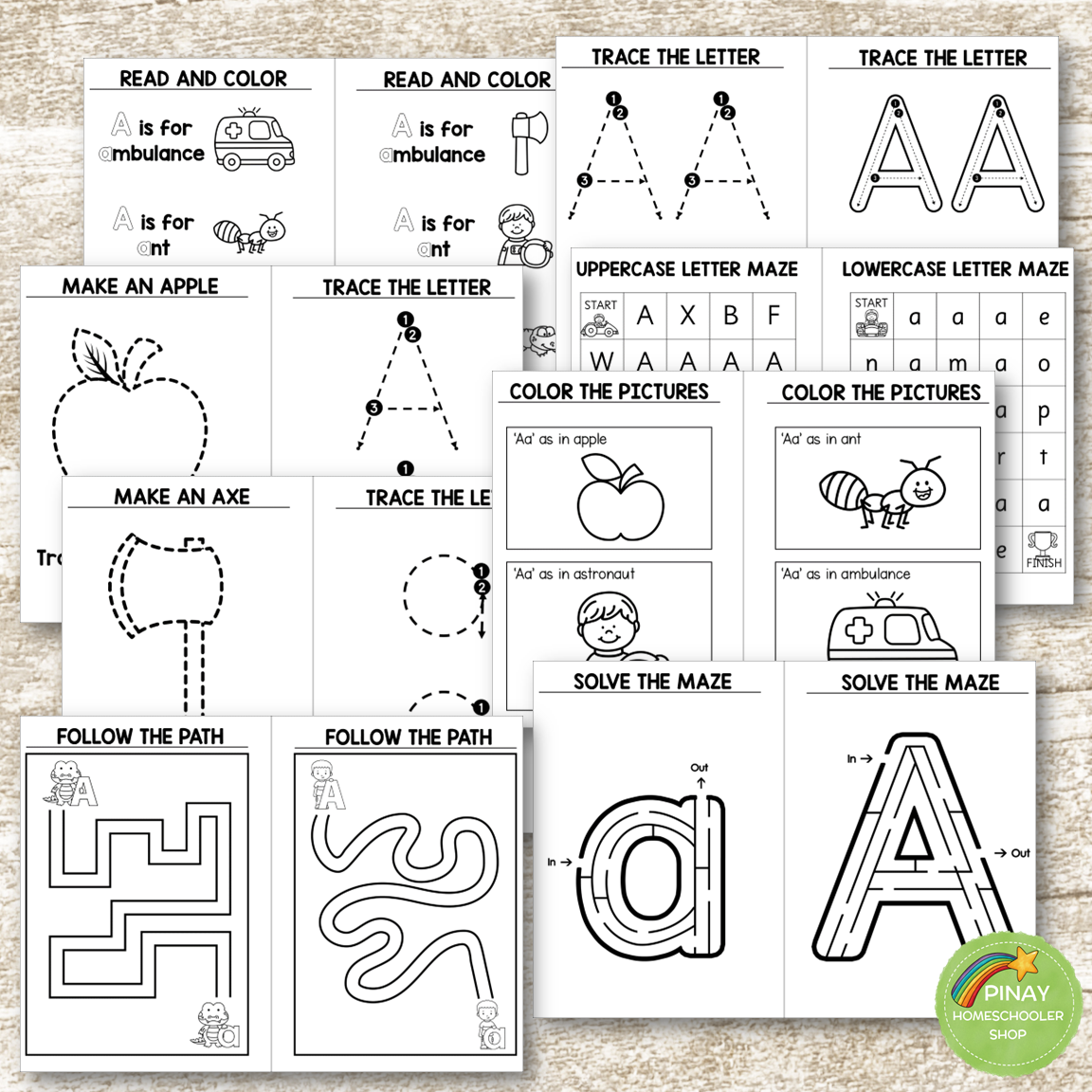 Alphabet Activity Booklets NO PREP – Pinay Homeschooler Shop