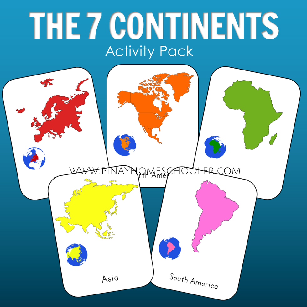 Montessori 7 Continents Learning Pack – Pinay Homeschooler Shop