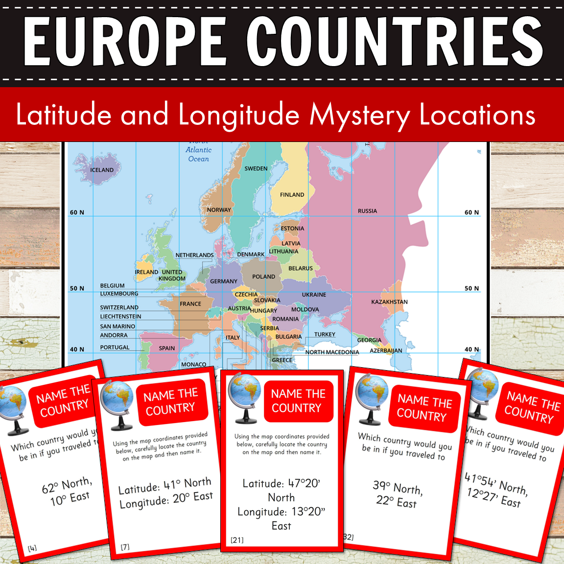 Latitude And Longitude Map Of Europe
