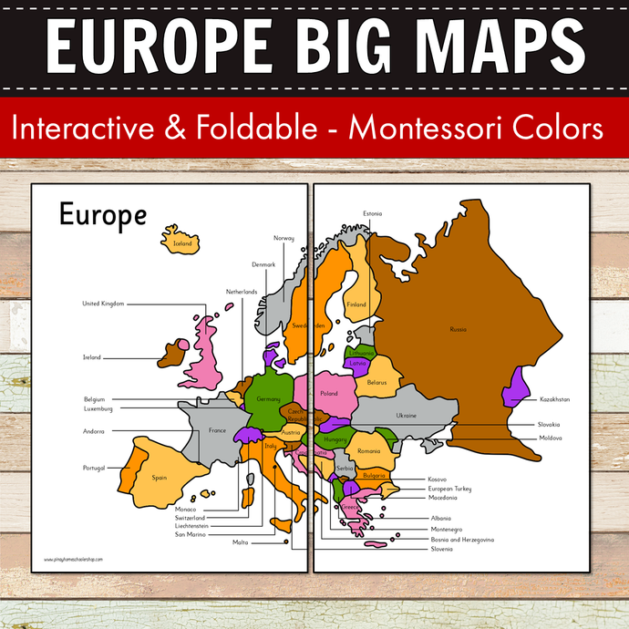 Montessori Maps of Europe - BIG Foldable Interactive Maps – Pinay ...