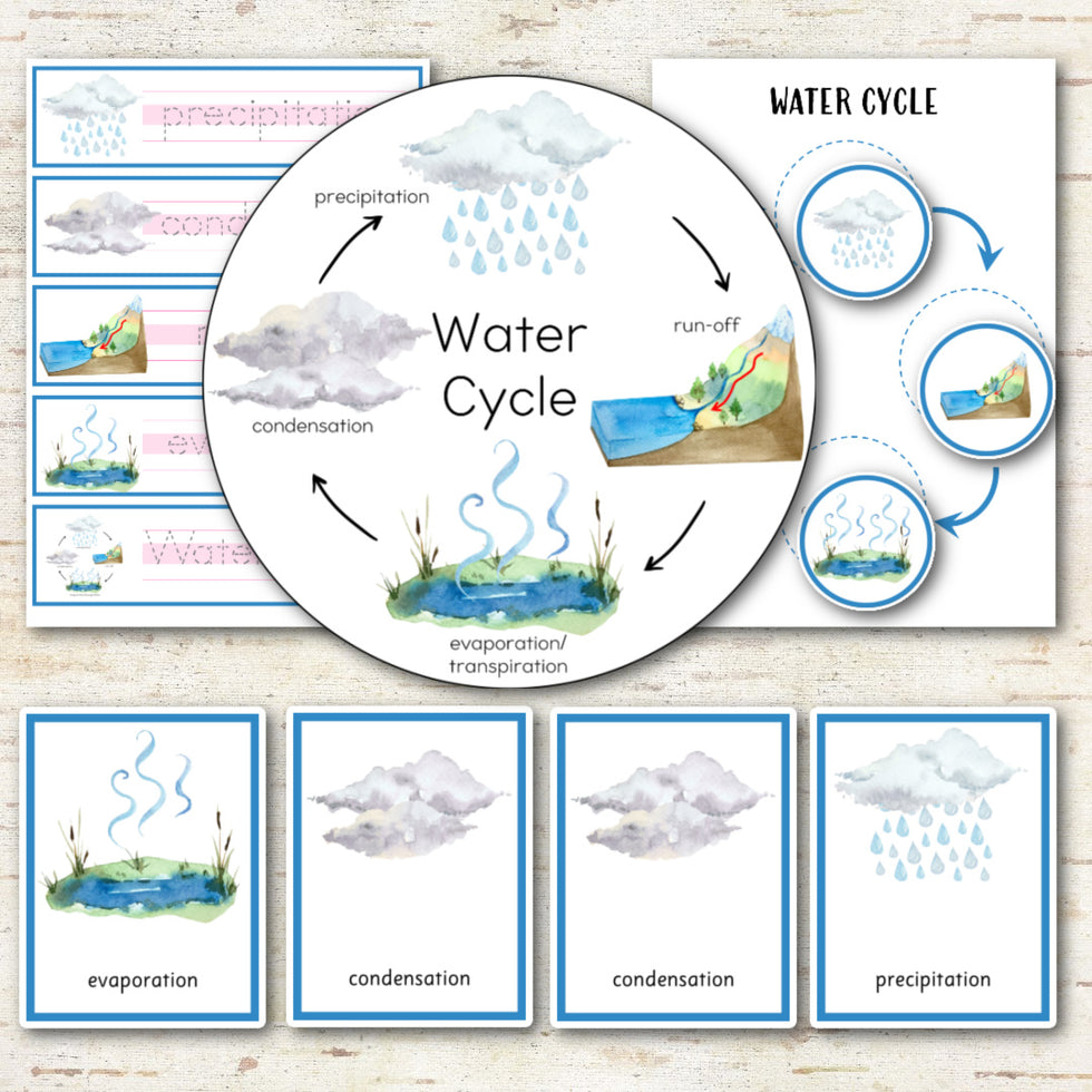 Water Cycle Montessori Inspired – Pinay Homeschooler Shop