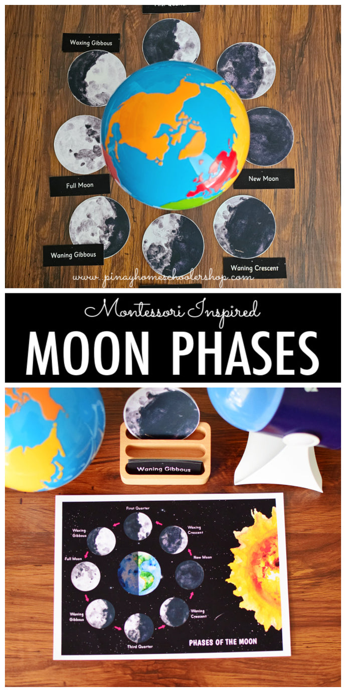Phases of the Moon Montessori 3 Part Cards – Pinay Homeschooler Shop