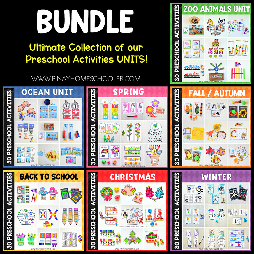 Growing BUNDLE of Preschool Units (Math and Literacy Centers) – Pinay ...