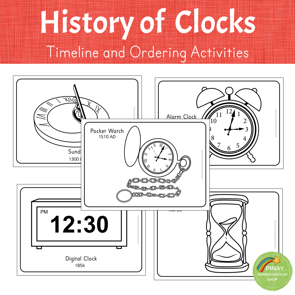 History of Clocks - Timeline and Ordering Activities – Pinay ...