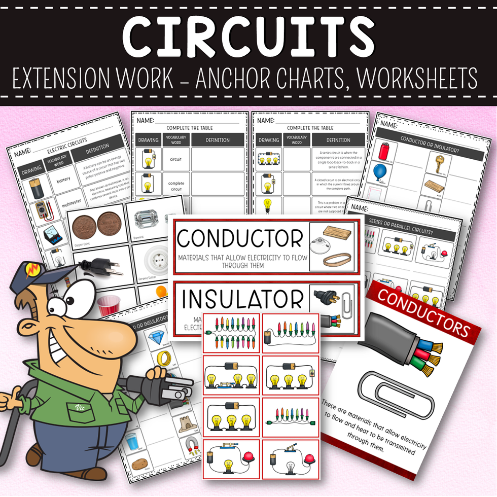 Circuits Extension Pack - Worksheets, Anchor Charts, Wordwall – Pinay ...